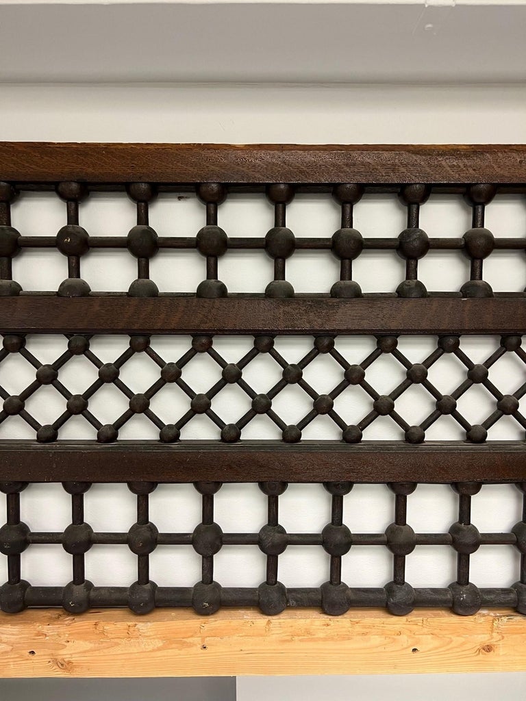 Late 19th Century Large Antique Victorian Oak Stick and Ball Fretwork ...