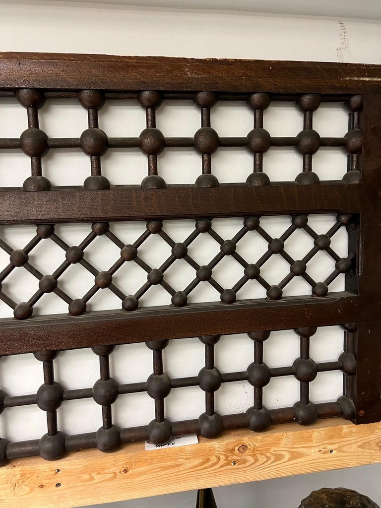 Late 19th Century Large Antique Victorian Oak Stick and Ball Fretwork ...