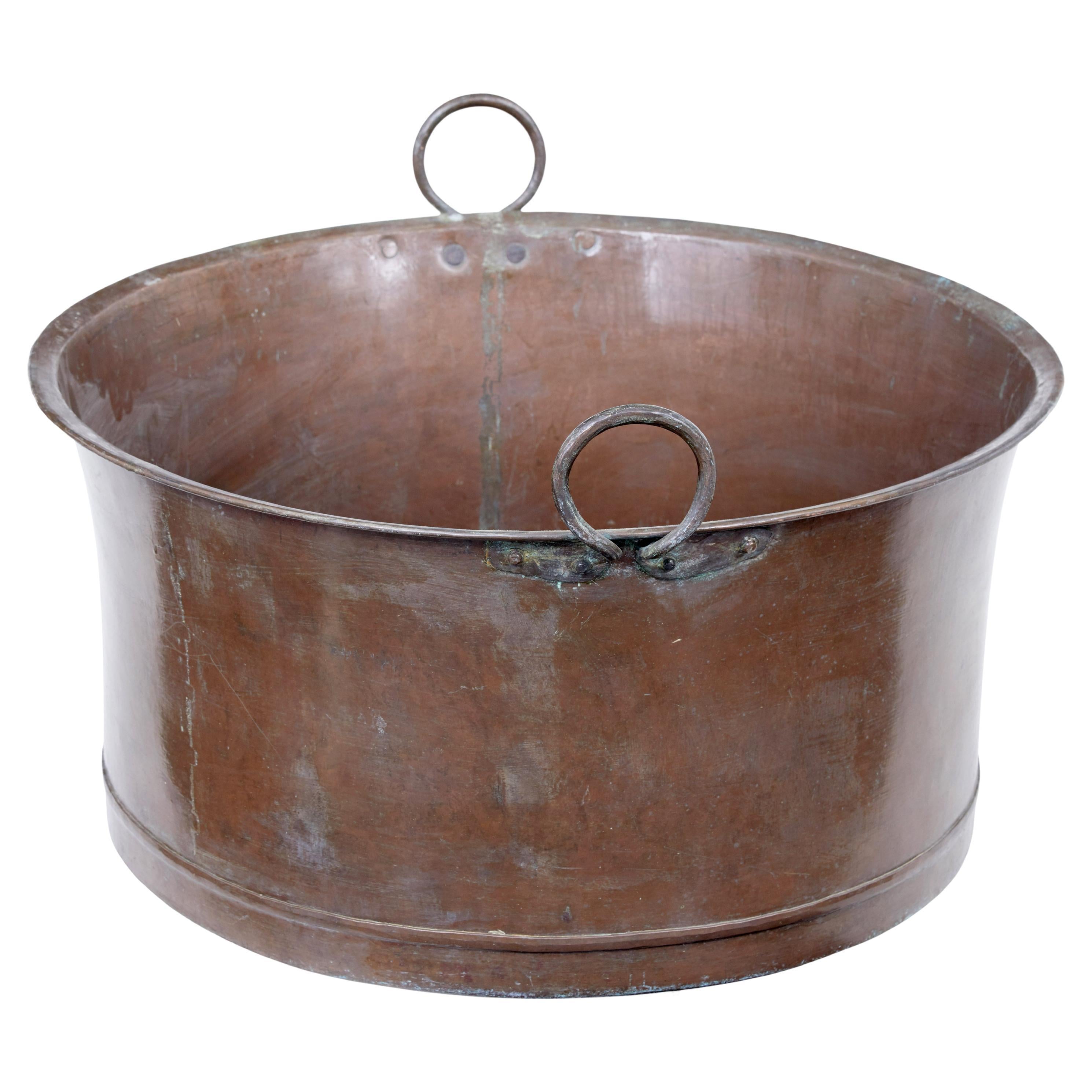 Large 19th Century Copper Cooking Vessel at 1stDibs