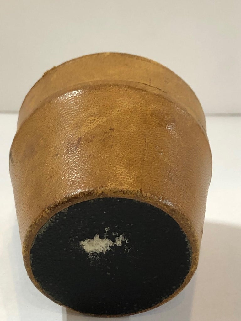 Late 19th Century Leather Mini Hat Box Traveling Inkwell For Sale at ...