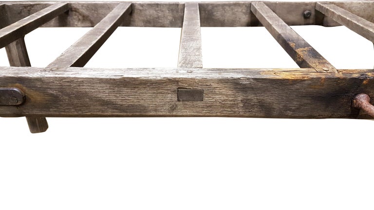 Late 19th Century Long French Oak Funeral Bier For Sale at 1stDibs