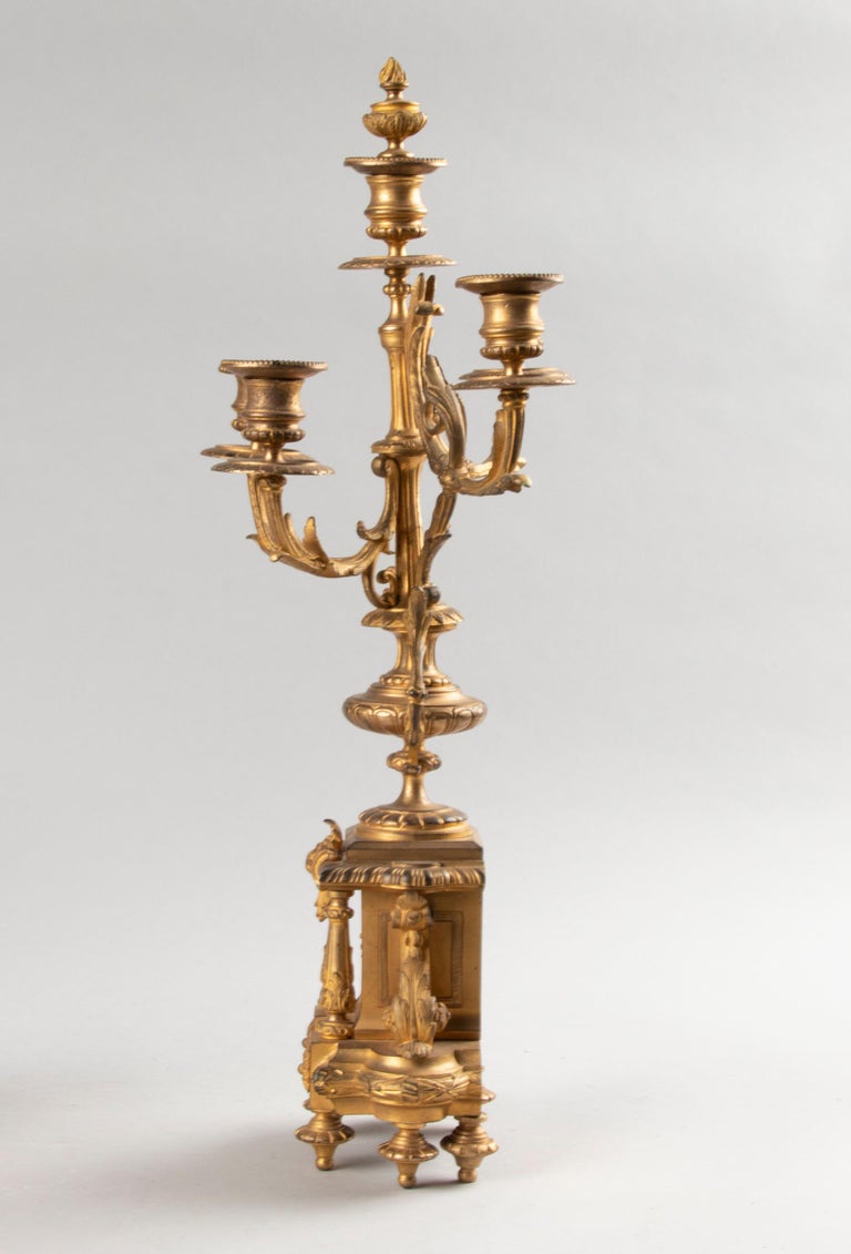 Late 19th Century Louis XVI Style Pair of Large Ormolu Gilt Bronze ...