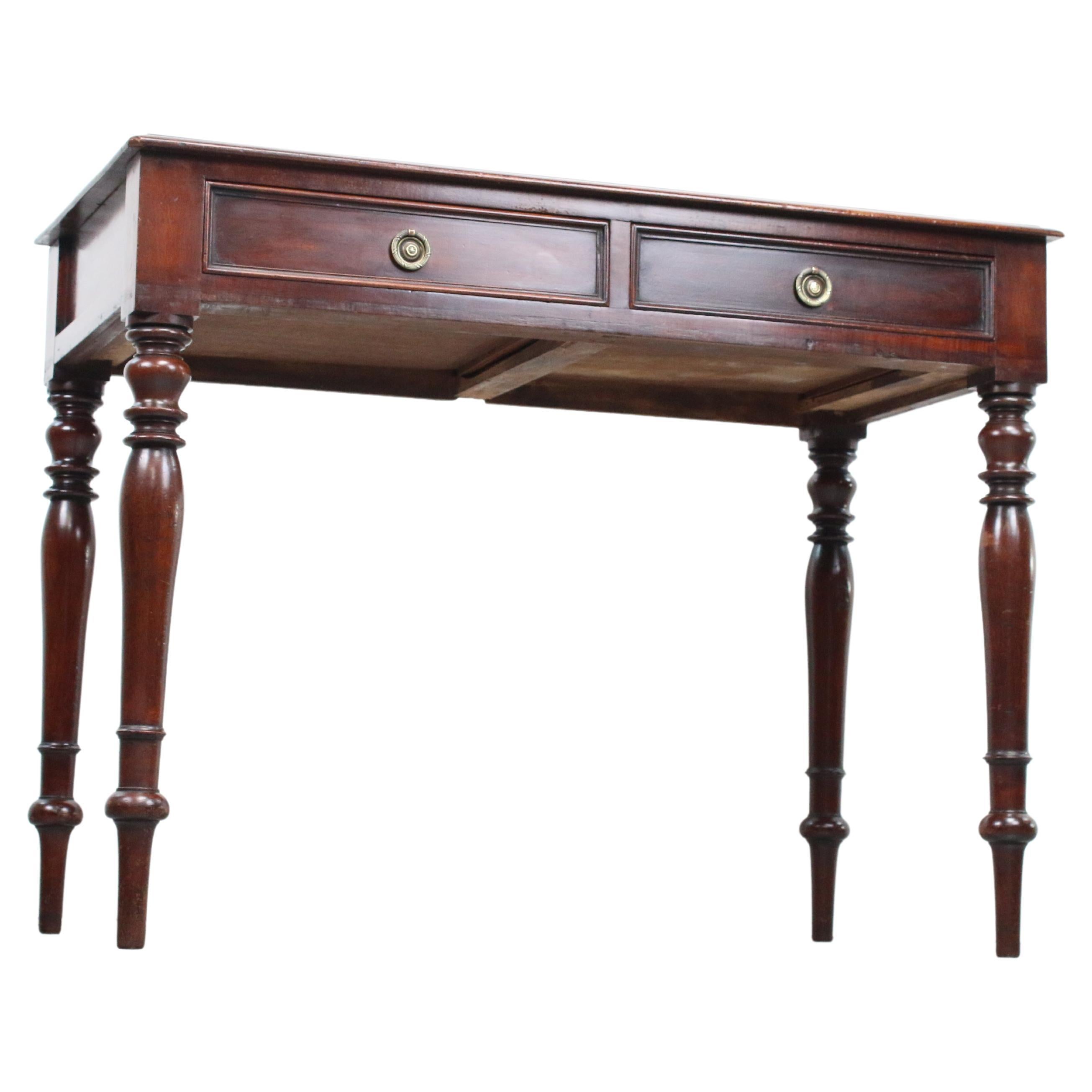 Late 19th Century Mahogany English Victorian Antique Writing Desk For ...