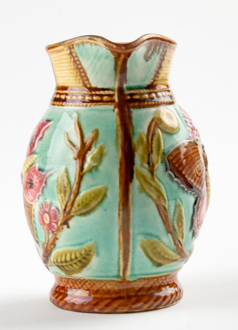 Late 19th Century Majolica Ceramic Jug For Sale at 1stDibs
