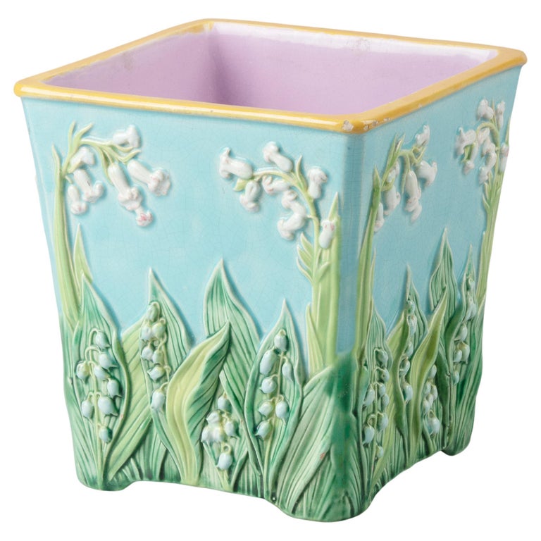 Late 19th Century Majolica Planter / Flower Pot Made Barbotine France ...