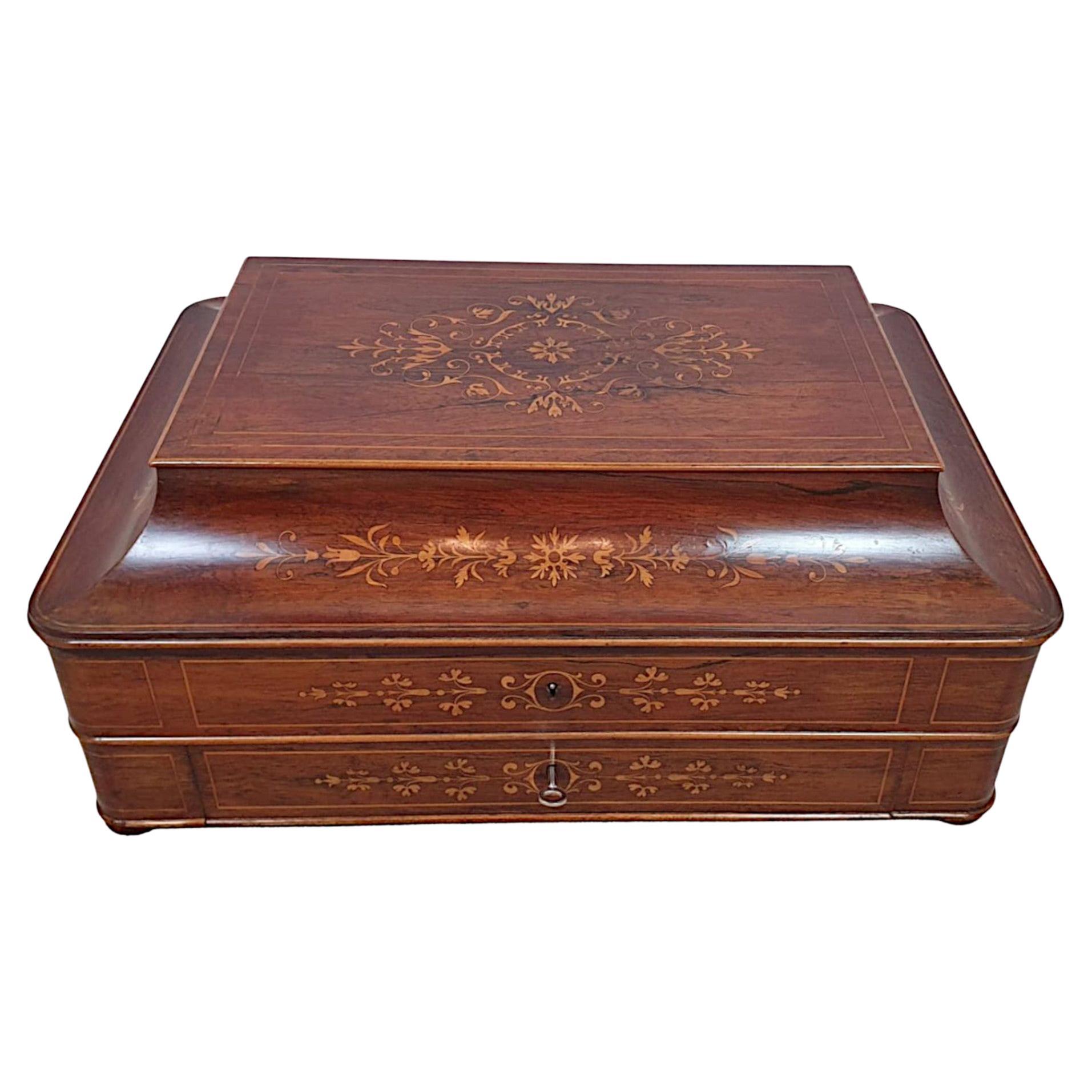 Tiger Inlaid Rosewood Box at 1stDibs