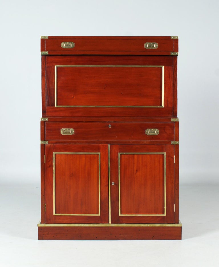 Late 19th Century Military Campaign Chest of Drawers, Secretary ...