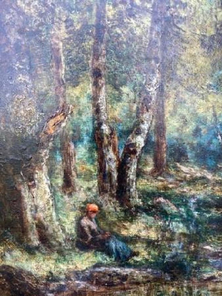 Late 19th Century Movement Style Original Oil Painting by Adrien ...