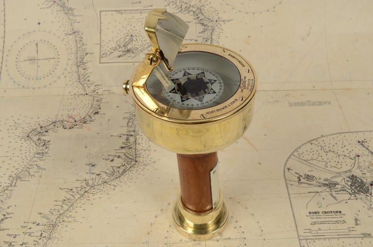 Late 19th Century Nautical Hand-Held Magnetic Bearing Compass H. Browne ...