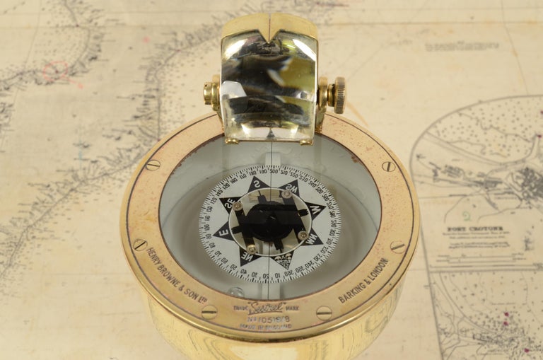 Late 19th Century Nautical Hand-Held Magnetic Bearing Compass H. Browne ...