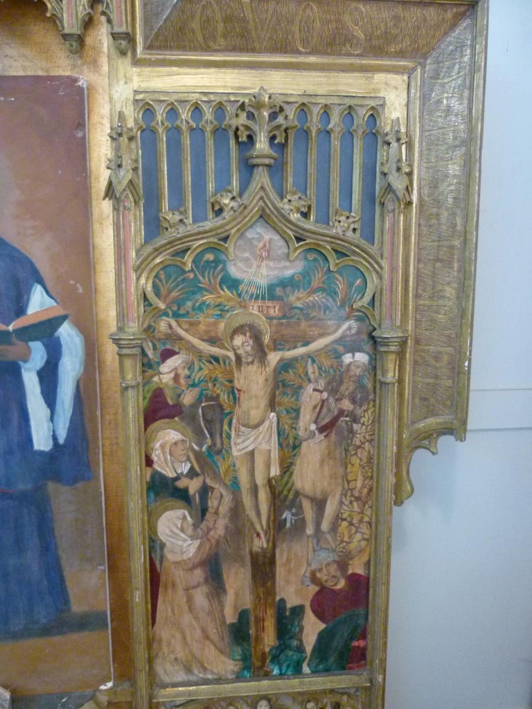 Late 19th Century Neo Gothic Polychromed Carved Wood Spanish Altar at ...