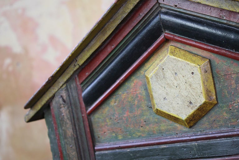 Late 19th Century Original Painted Green Faux Marble Dog Canine Kennel ...