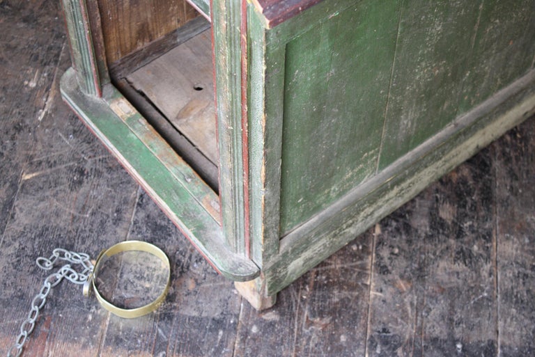 Late 19th Century Original Painted Green Faux Marble Dog Canine Kennel ...