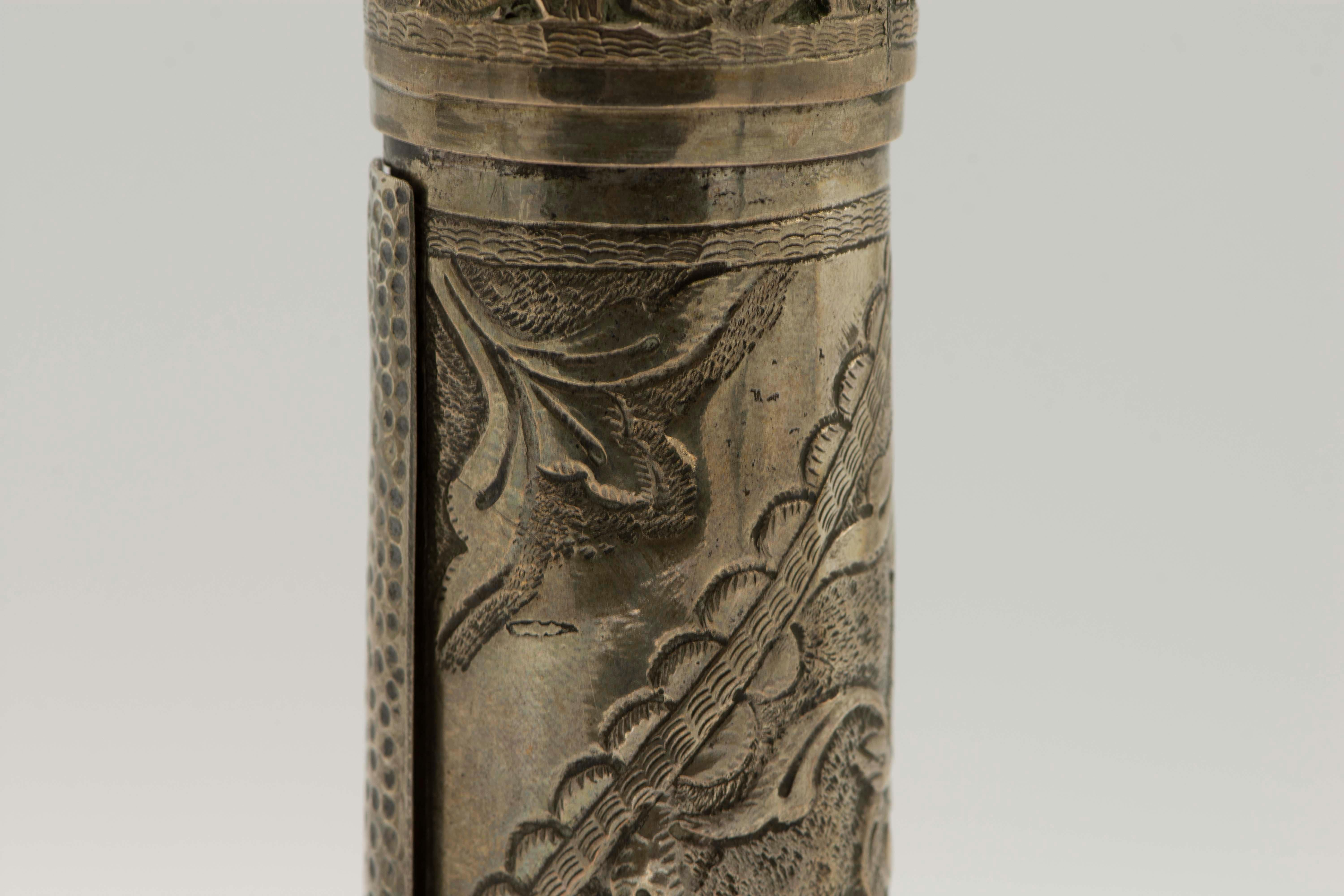 Late 19th Century Ottoman Empire Silver Megillah Case and Esther Scroll ...