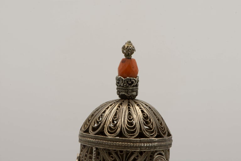 Late 19th Century Ottoman Empire Silver Megillah Case and Esther Scroll ...