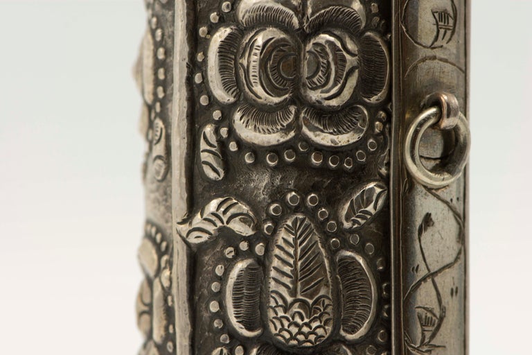 Late 19th Century Ottoman Empire Silver Megillah Case and Esther Scroll ...
