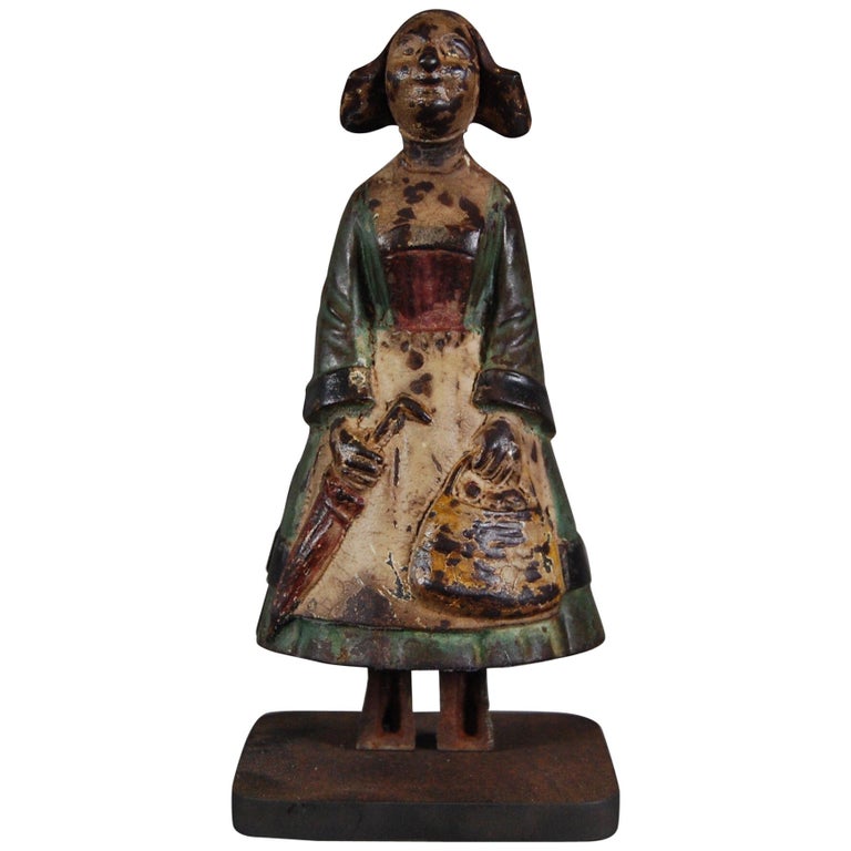 Late 19th Century Painted Cast Iron Money Box at 1stDibs