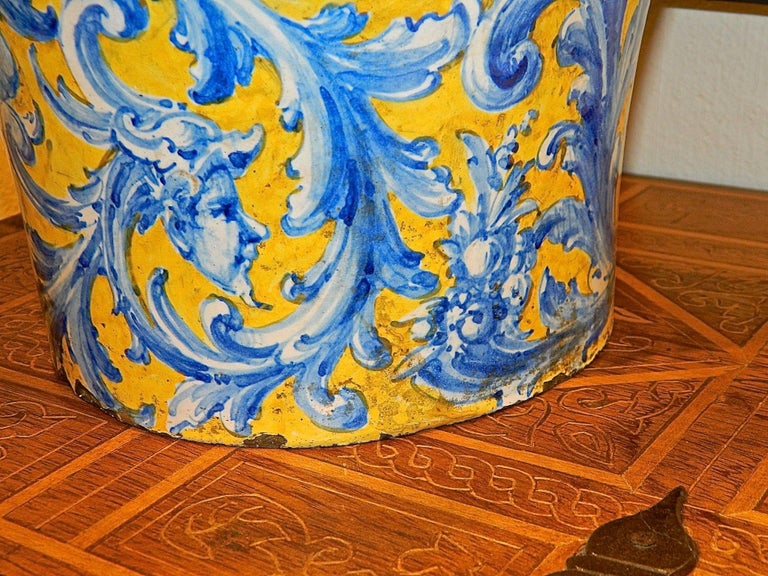 Late 19th Century Painted Talavera Majolica Jar from Spain at 1stDibs