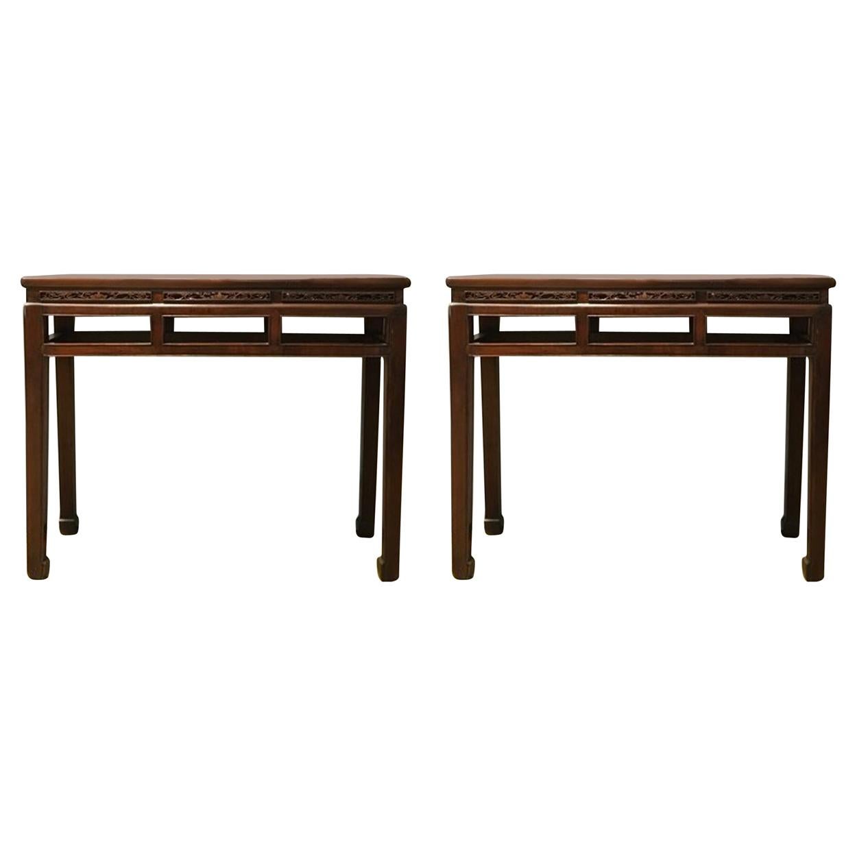 19th Century Ming Style Dynasty Black Lacquer Chinese Alter Console