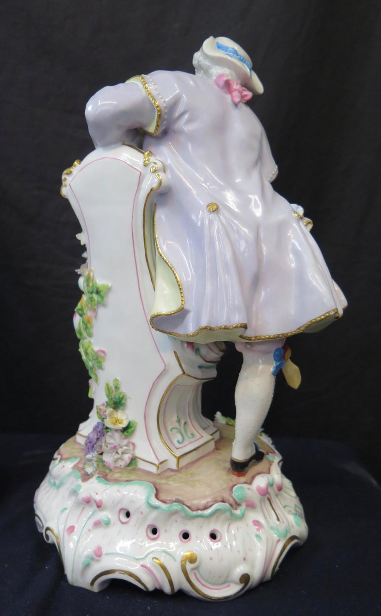 Late 19th Century Pair of Large Paris Porcelain Statues For Sale at 1stDibs