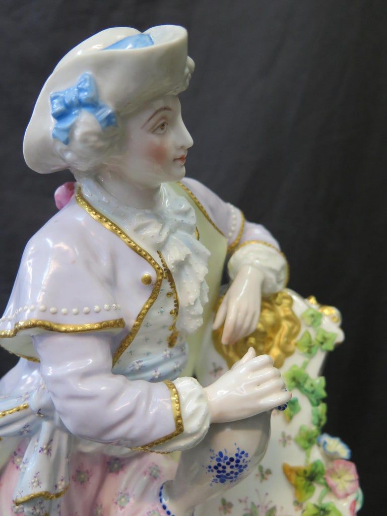 Late 19th Century Pair of Large Paris Porcelain Statues For Sale at 1stDibs