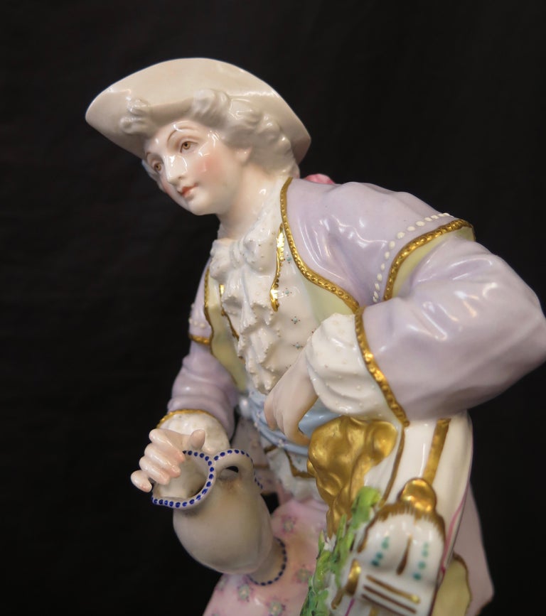 Late 19th Century Pair of Large Paris Porcelain Statues For Sale at 1stDibs