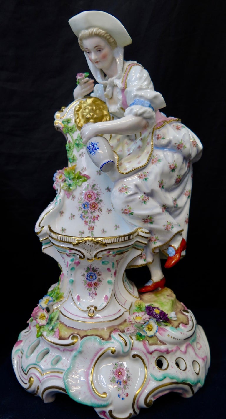 Late 19th Century Pair of Large Paris Porcelain Statues For Sale at 1stDibs