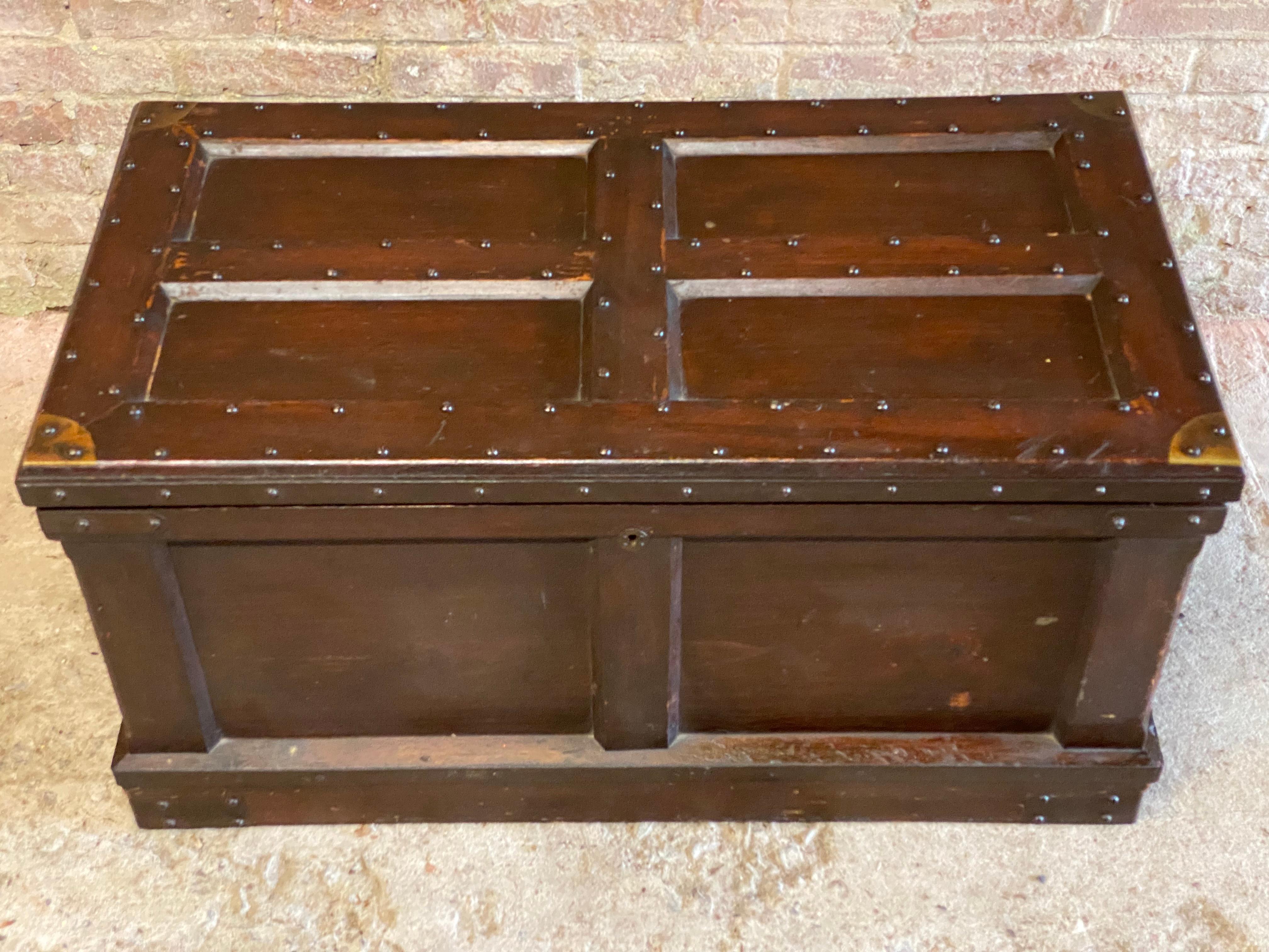 Late 19th Century Paneled Trunk For Sale at 1stDibs