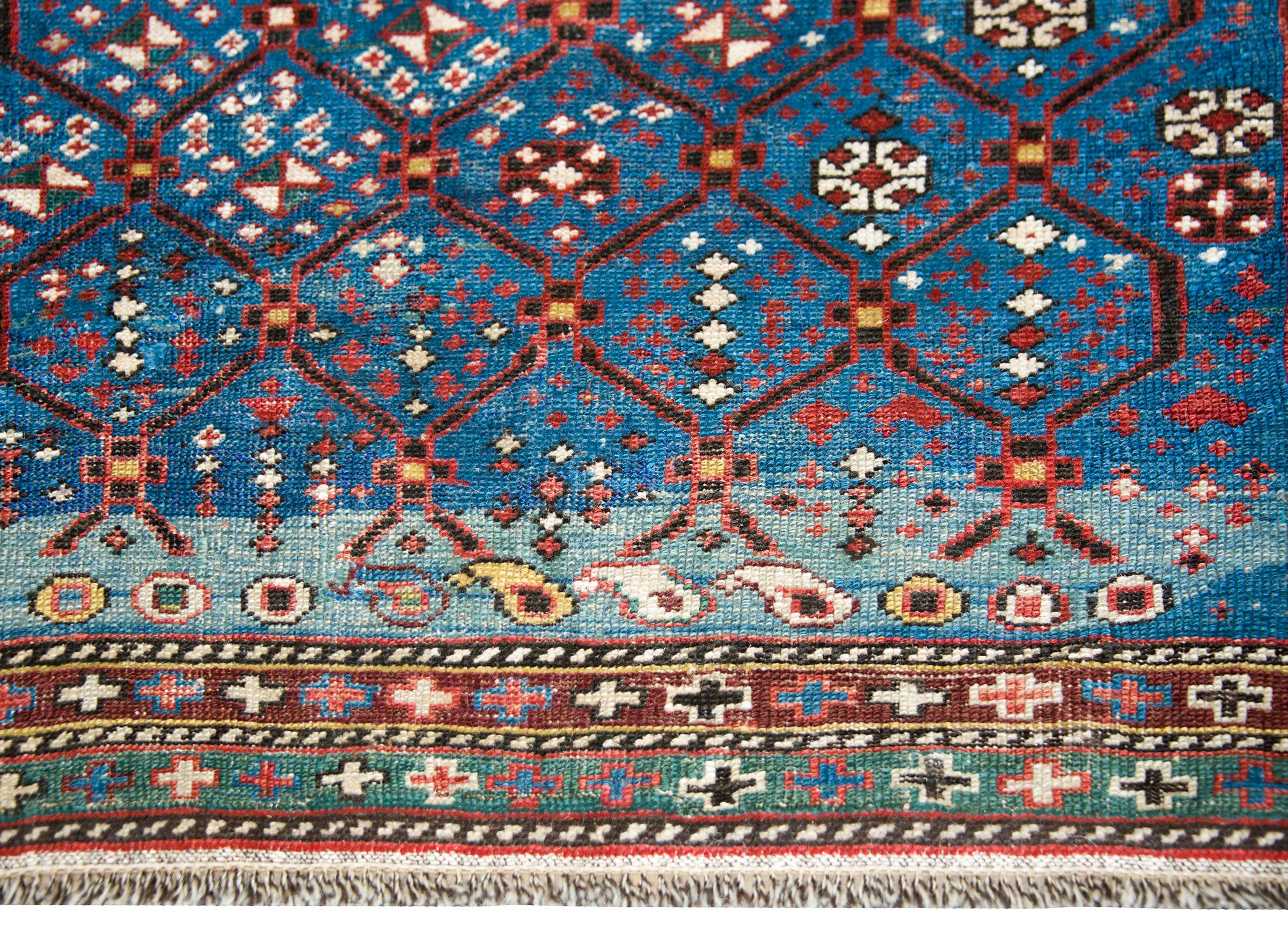 Late 19th Century Persian Kuba Rug For Sale at 1stDibs