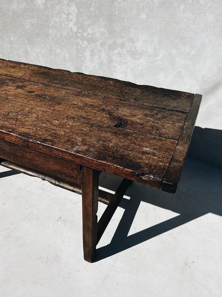 Late 19th Century Spanish Primitive Rustic Wood Dining Table at 1stDibs