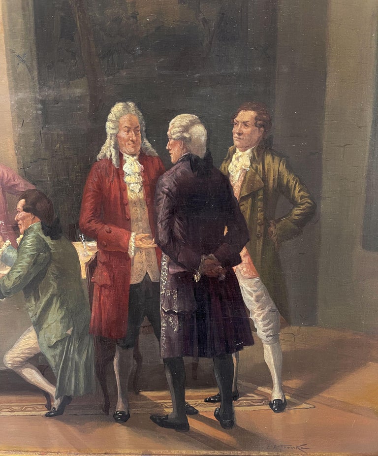 Late 19th Century Regency Style Figurative Oil Painting by Elsa a ...