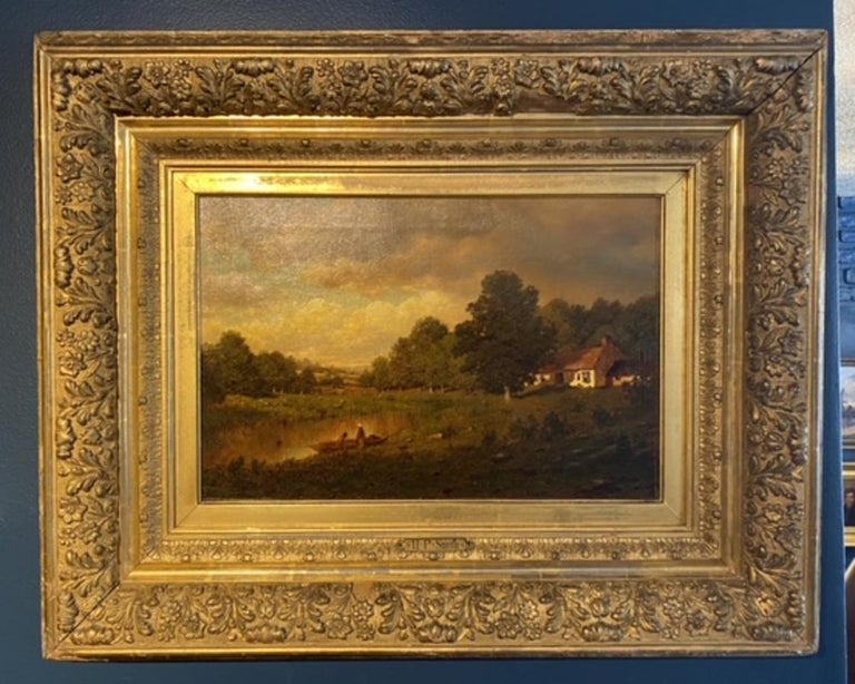 Late 19th Century Landscape Oil on Canvas Painting by Henry Pember ...