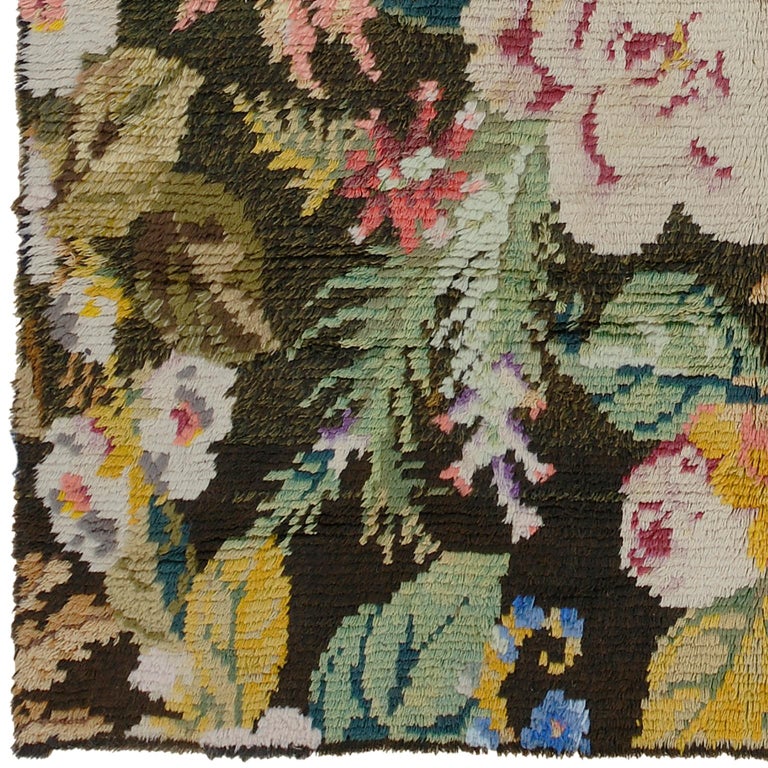 Late 19th Century Russian Pile Rug For Sale at 1stDibs