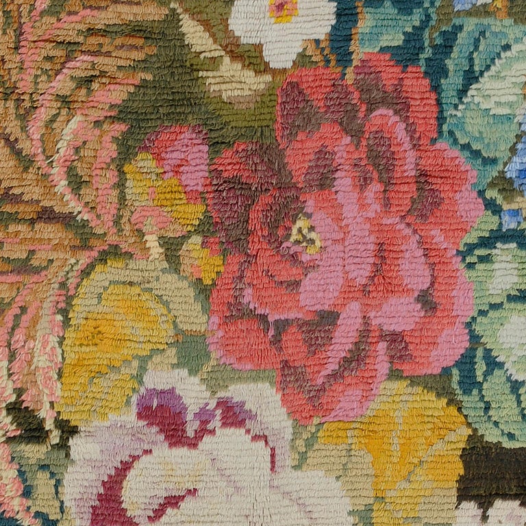 Late 19th Century Russian Pile Rug For Sale at 1stDibs