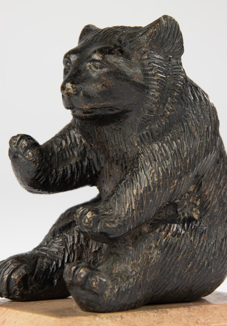 sitting bear statue