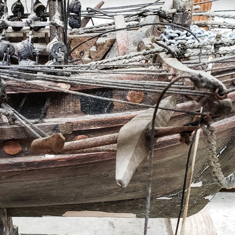 Late 19th Century Ship's Model in Crate art object For Sale at 1stDibs