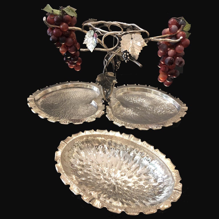 Victorian Silver Plated English Grapes Display Stand Late 19th Century ...