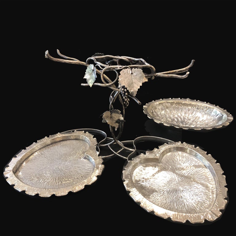 Victorian Silver Plated English Grapes Display Stand Late 19th Century ...