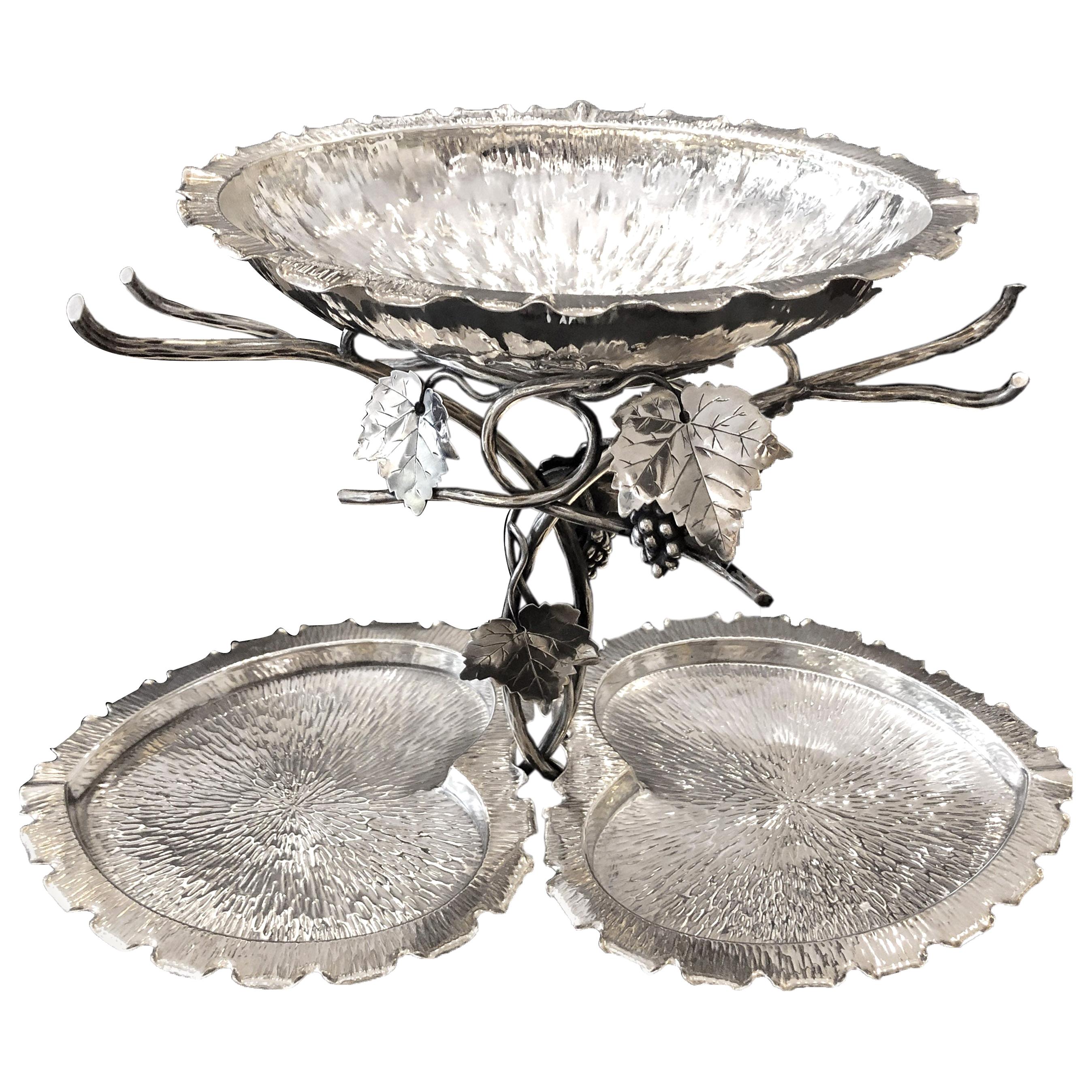 Victorian Silver Plated English Grapes Display Stand Late 19th Century ...