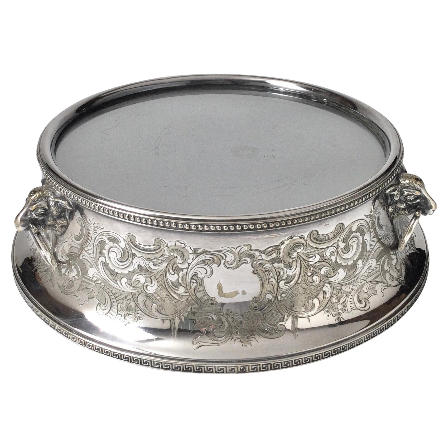 English Antique Silver Plated Mirror Plateau by Fenton Bros. Ltd For ...