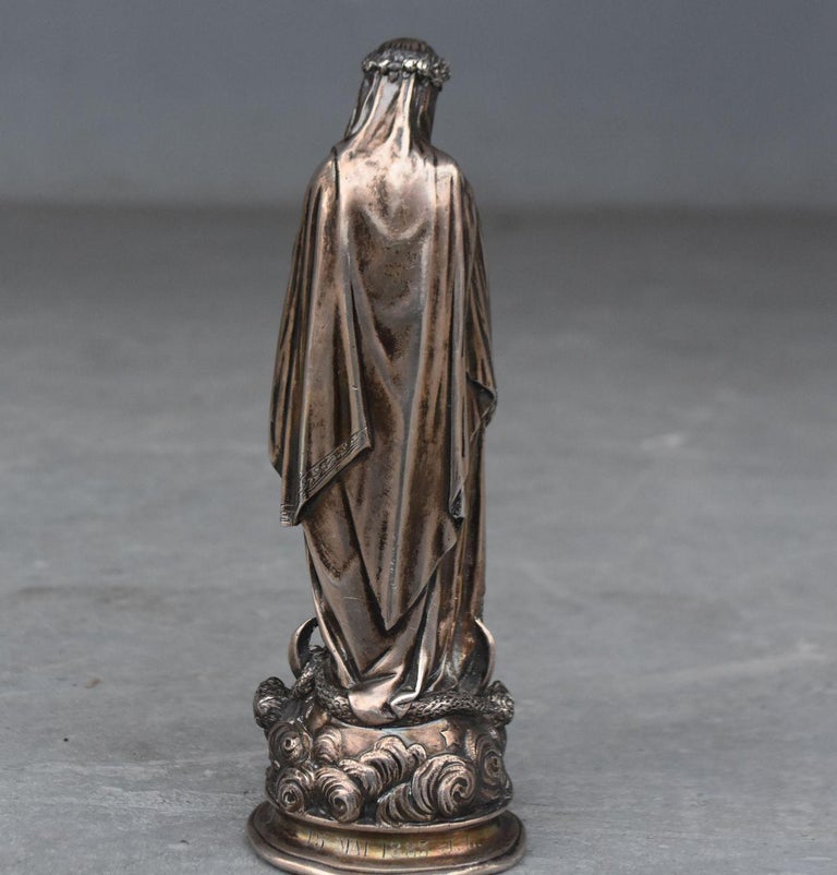 Late 19th Century Silver Statue of the Blessed Virgin Mary at 1stDibs ...