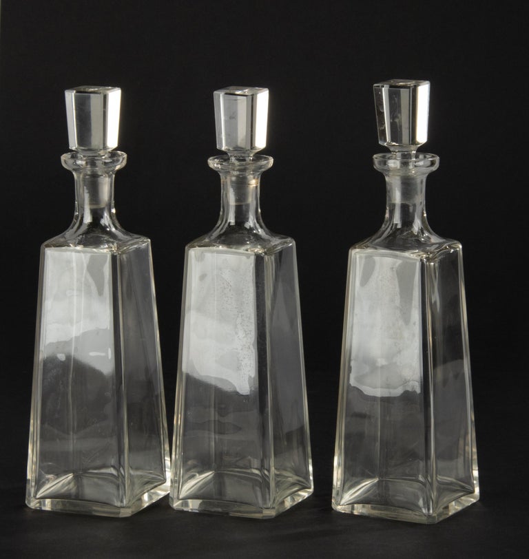 Late 19th Century Tantalus Liquor / Brandy Stand with Crystal Decanters ...