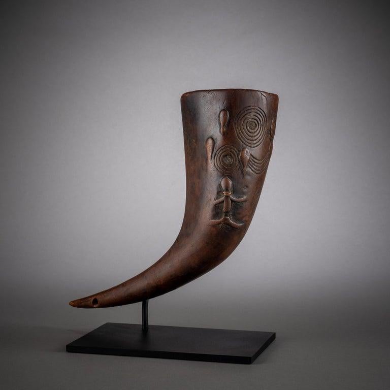 Late 19th Century Tribal Kuba Drinking Horn, D.R. Congo For Sale at 1stDibs