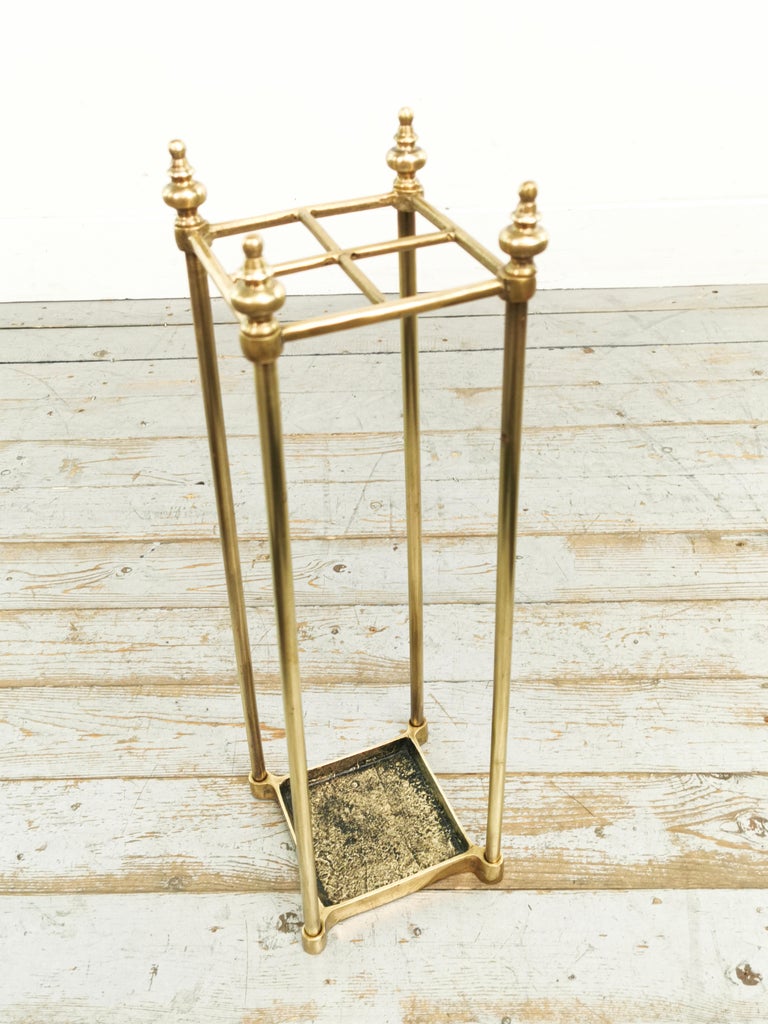 Late 19th Century Victorian Brass Umbrella Stick Stand For Sale at 1stDibs
