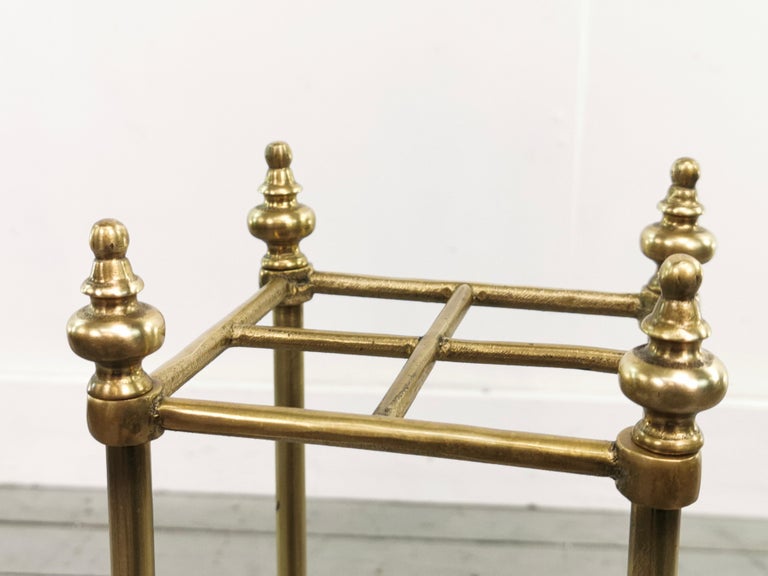 Late 19th Century Victorian Brass Umbrella Stick Stand For Sale at 1stDibs