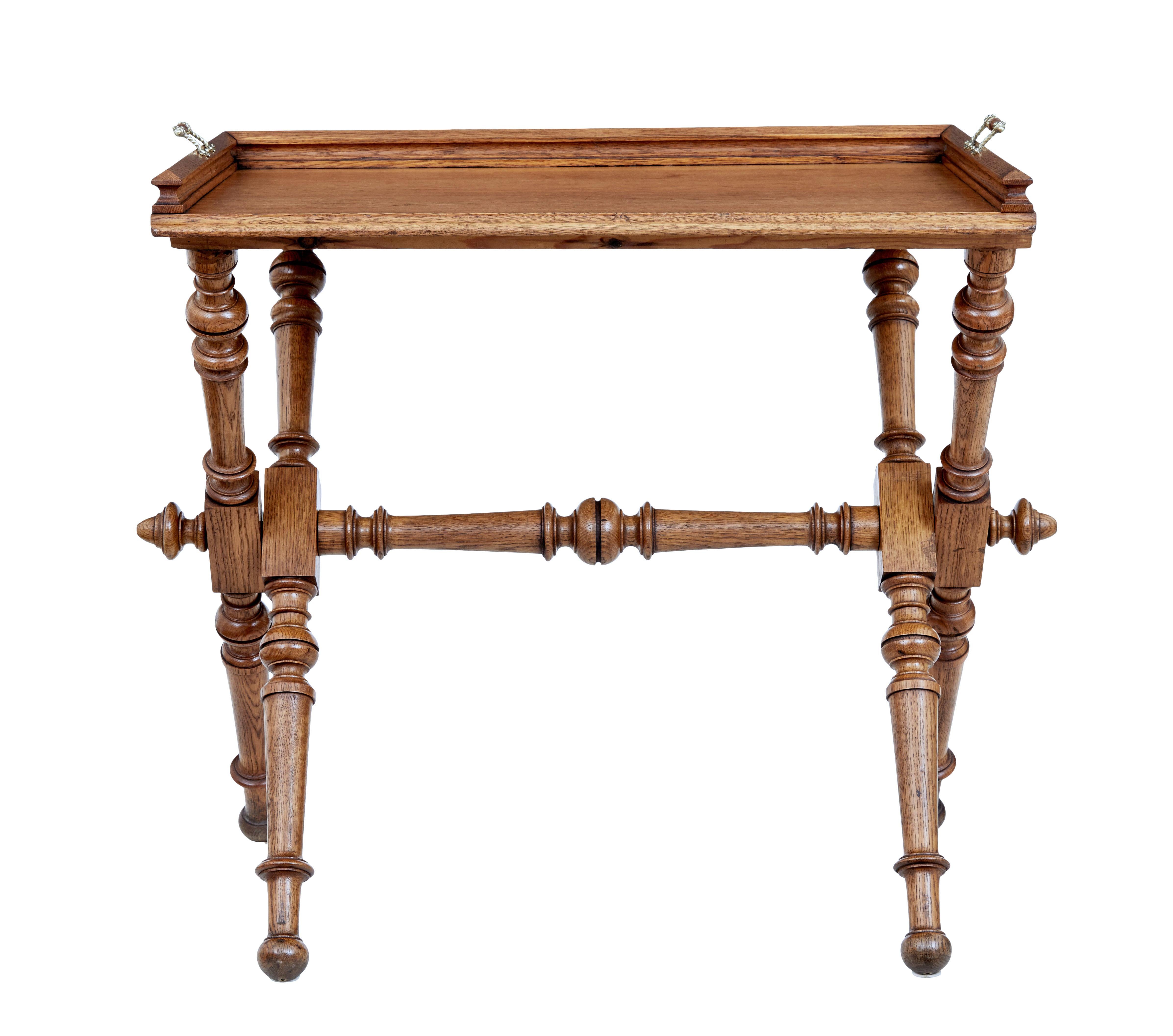 Late 19th Century Victorian Golden Oak Butlers Tray on Stand at 1stDibs ...