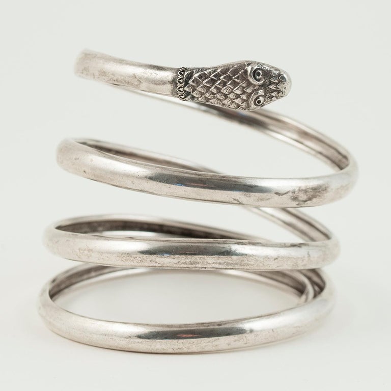 Late 19th Century Victorian Silver Snake Bracelet at 1stDibs | silver ...