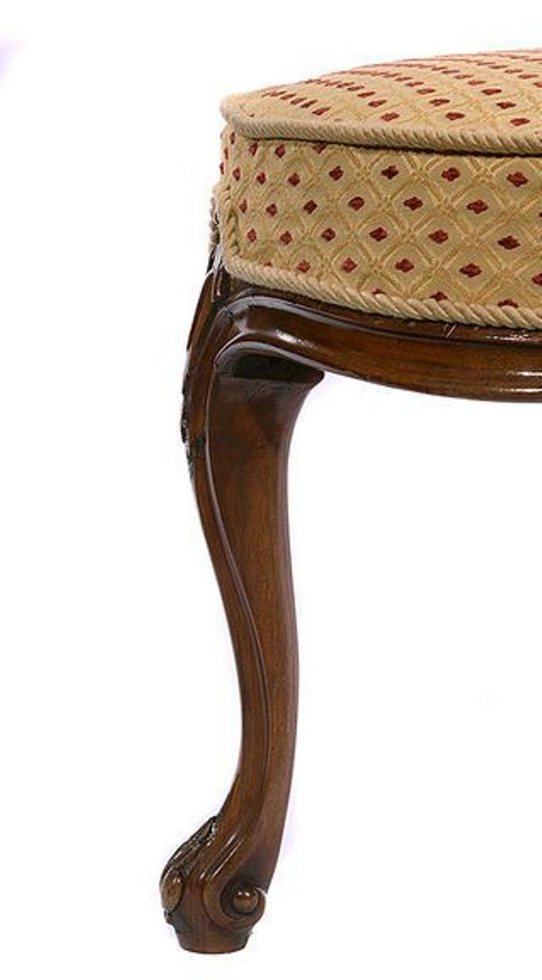 Late 19th Century Walnut Framed Upholstered Circular Stool For Sale at ...