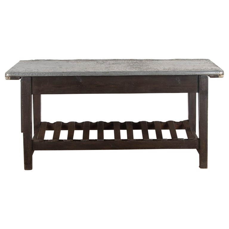 Late 19th Century Zinc Top Mending Table at 1stDibs
