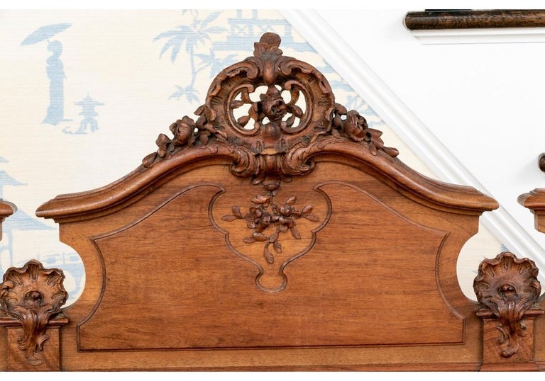 Late 19th-Early 20th C. French Walnut Carved Tiered Marble Top Server ...